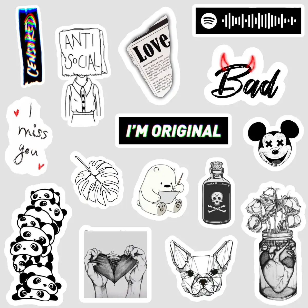 Black Aesthetic Stickers