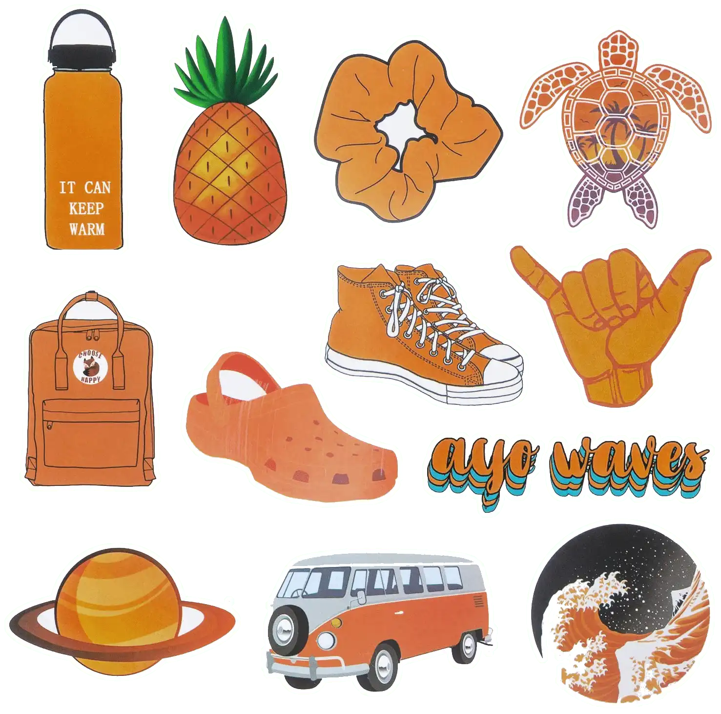Orange VSCO Stickers