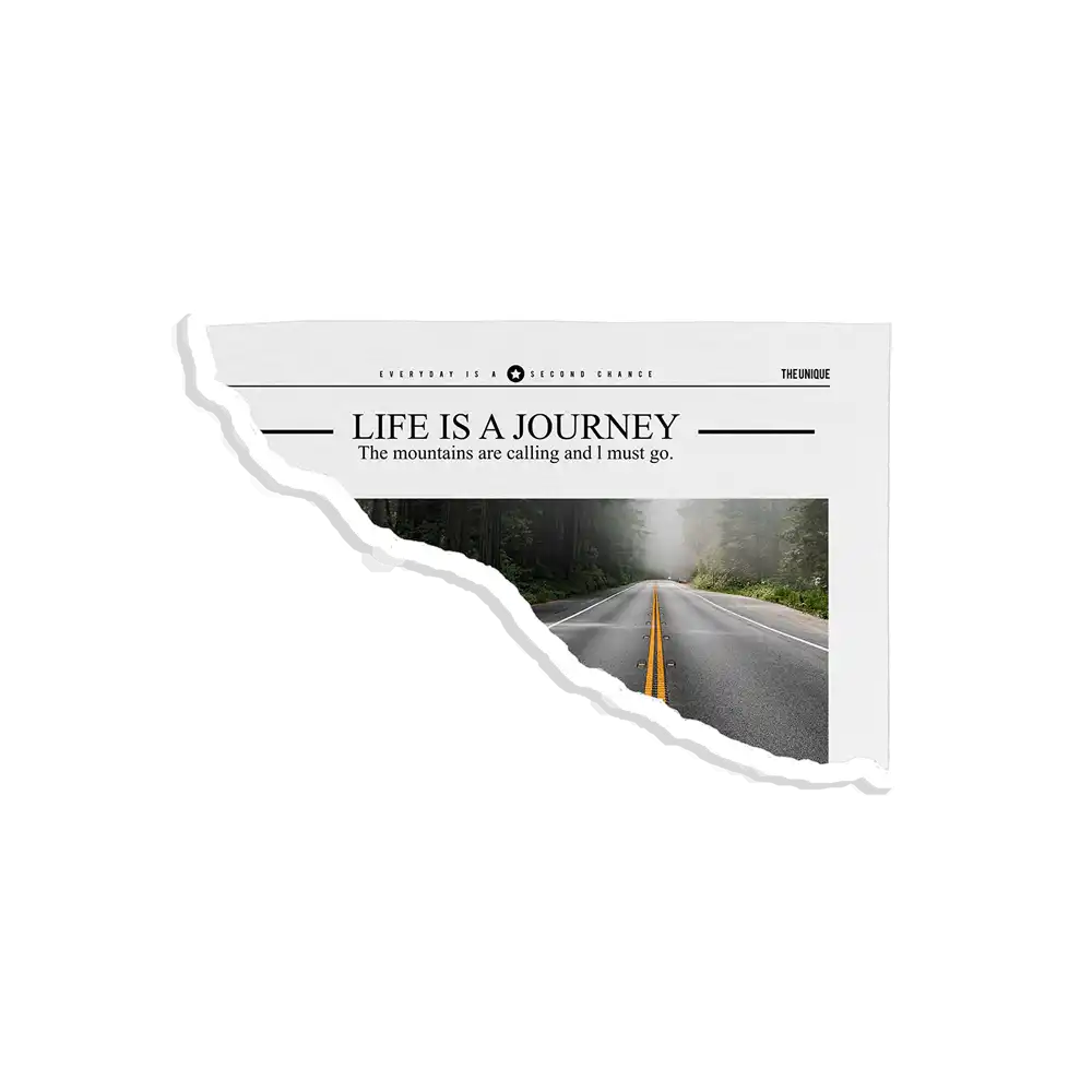 Newspaper Cut Travel Sticker