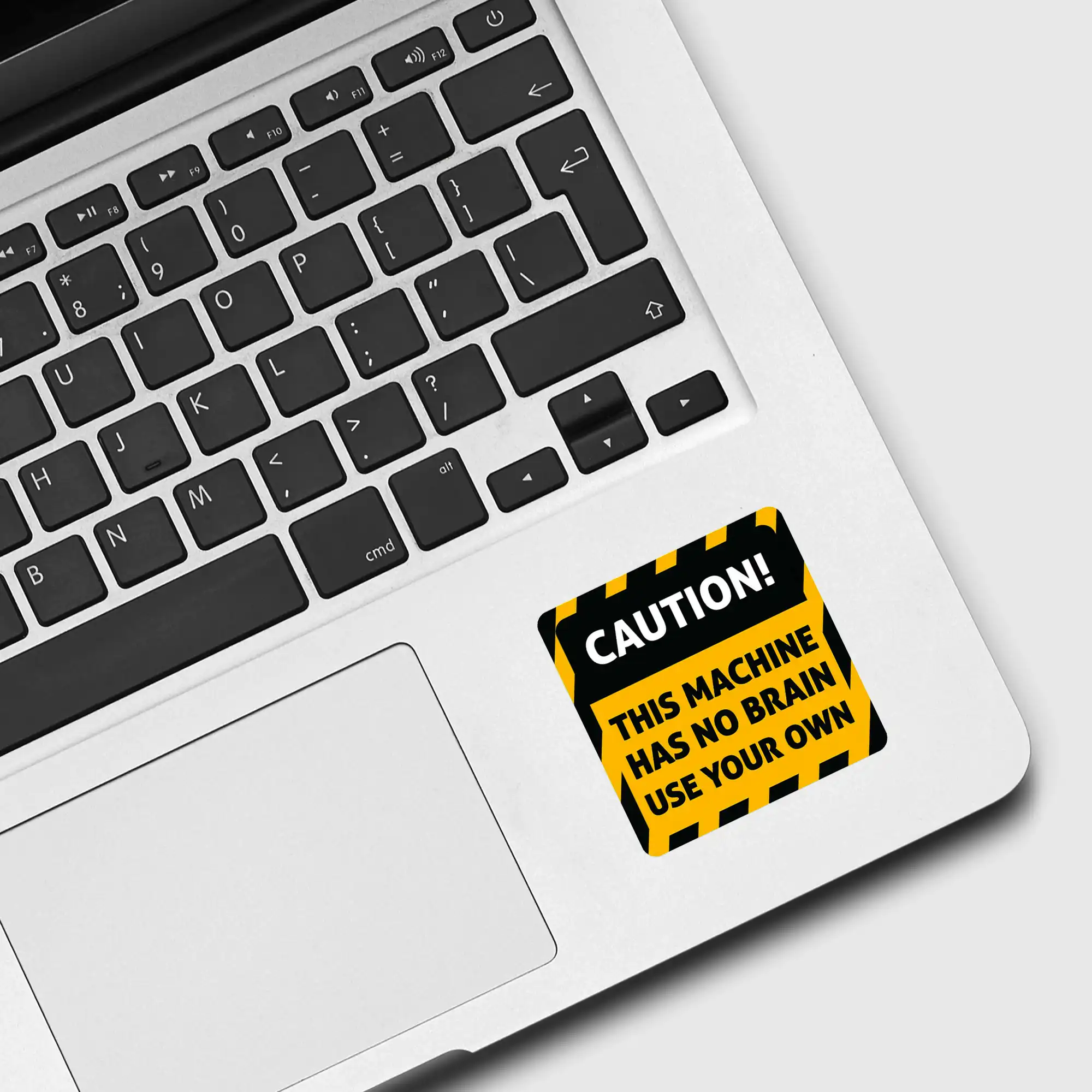 Brain Warning Sign Sticker