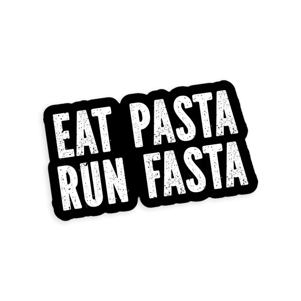 Eat Pasta Run Fasta Car Sticker