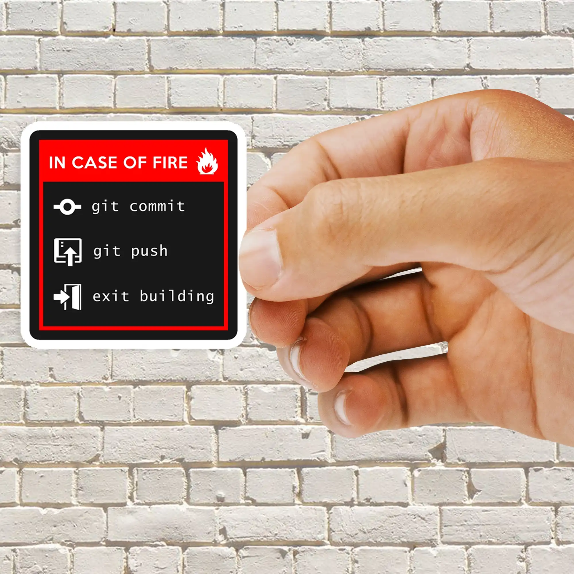 In case of fire git Sticker