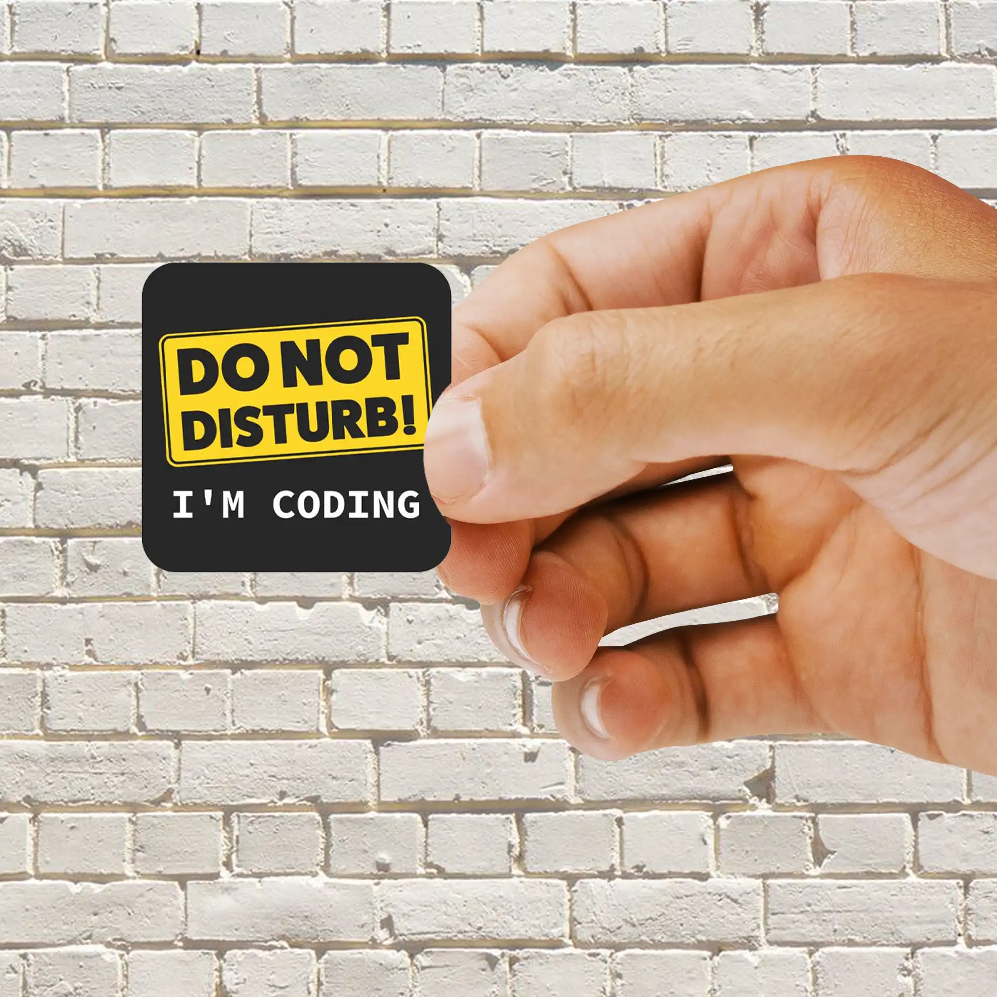 Do not disturb I'm Coding Sticker