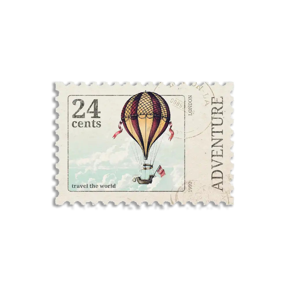 Vitnage Balloon Stamp Journal Sticker