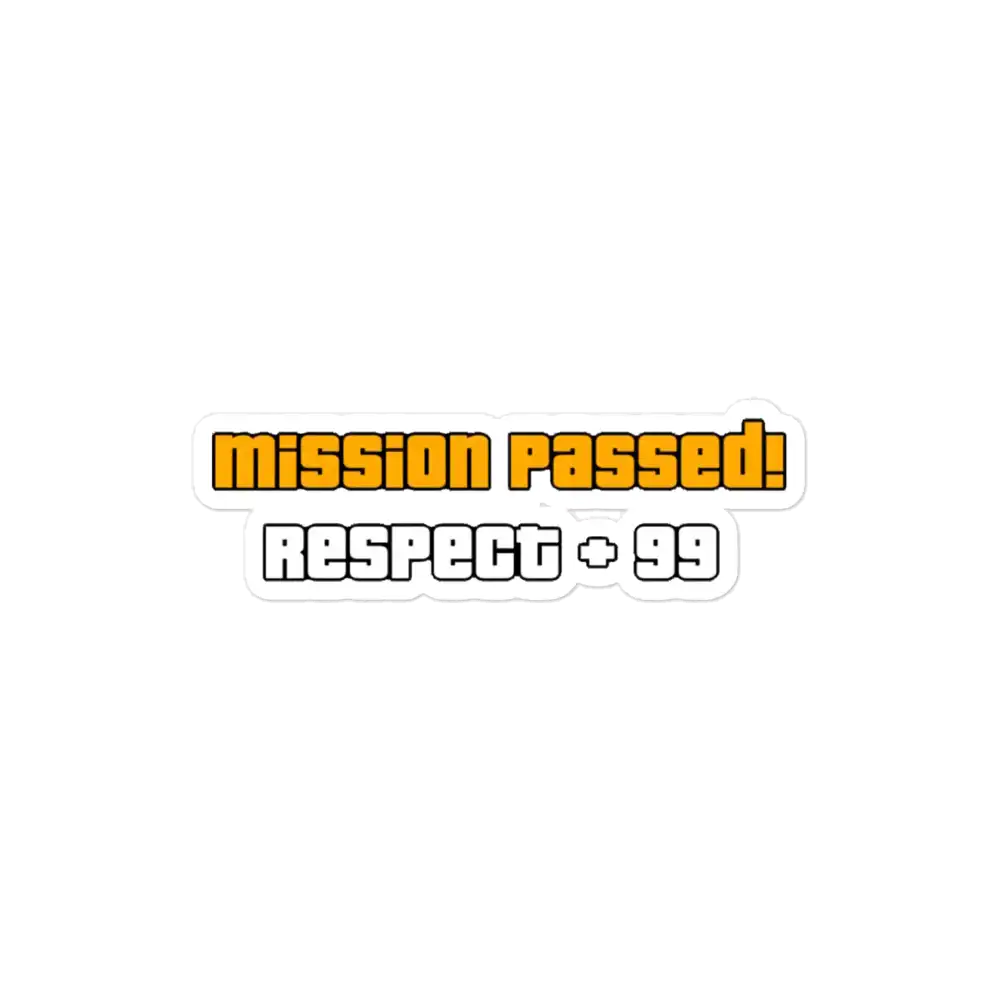 Mission Passed Sticker