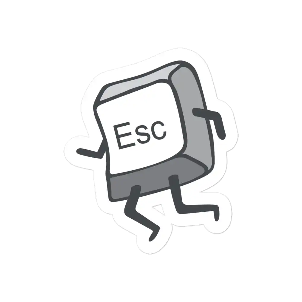 Running ESC Key Sticker