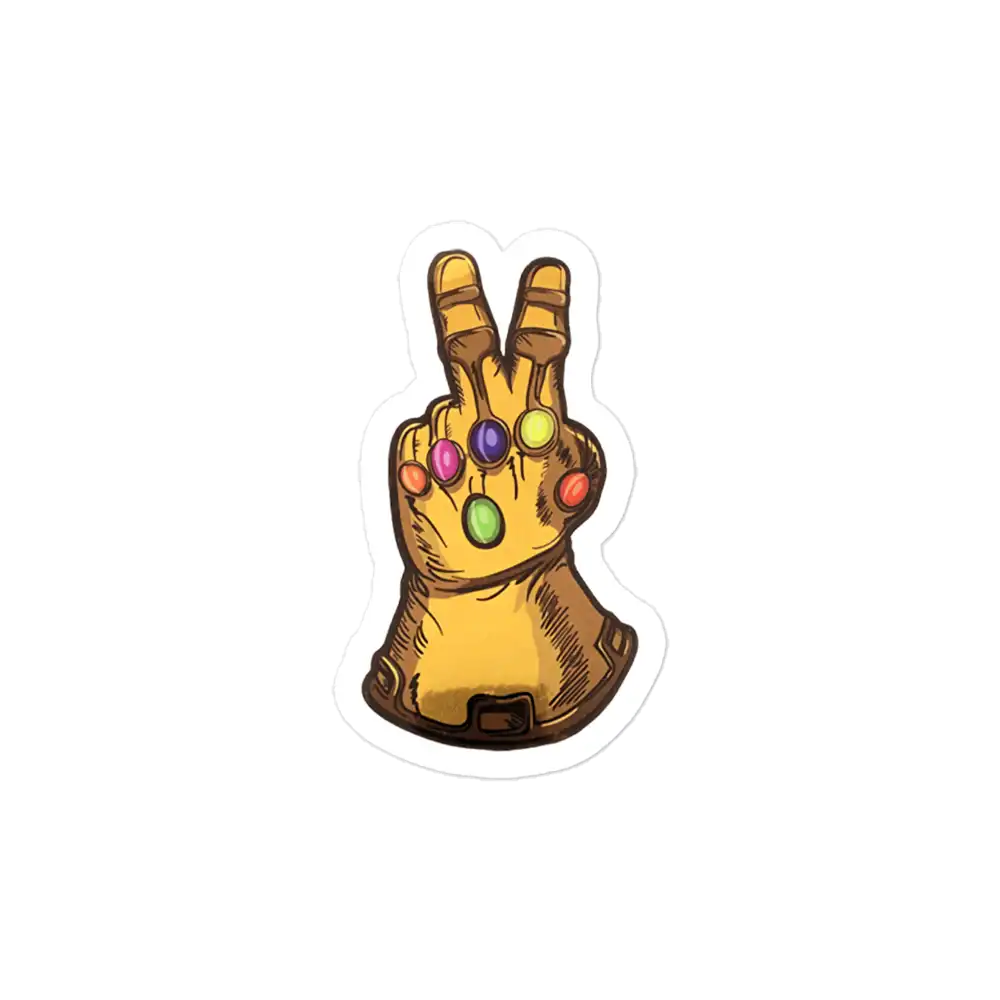 The Infinity Gauntlet Peace Sticker