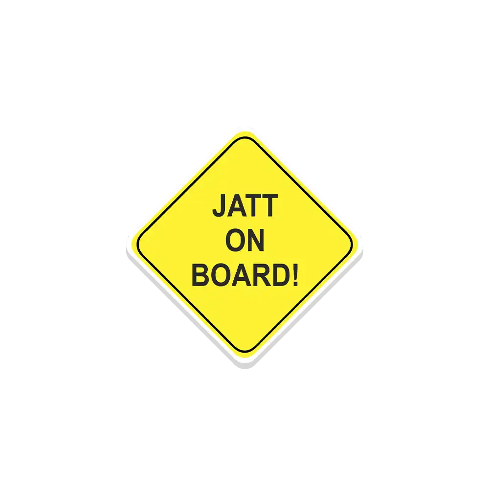 Jatt on Board Sticker