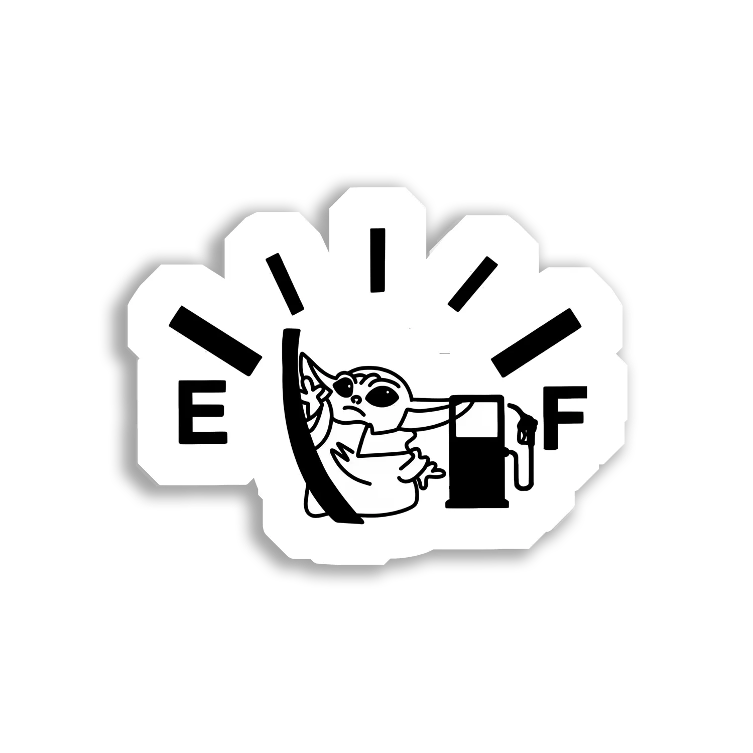 Empty to Full Gas Gauge Car Sticker