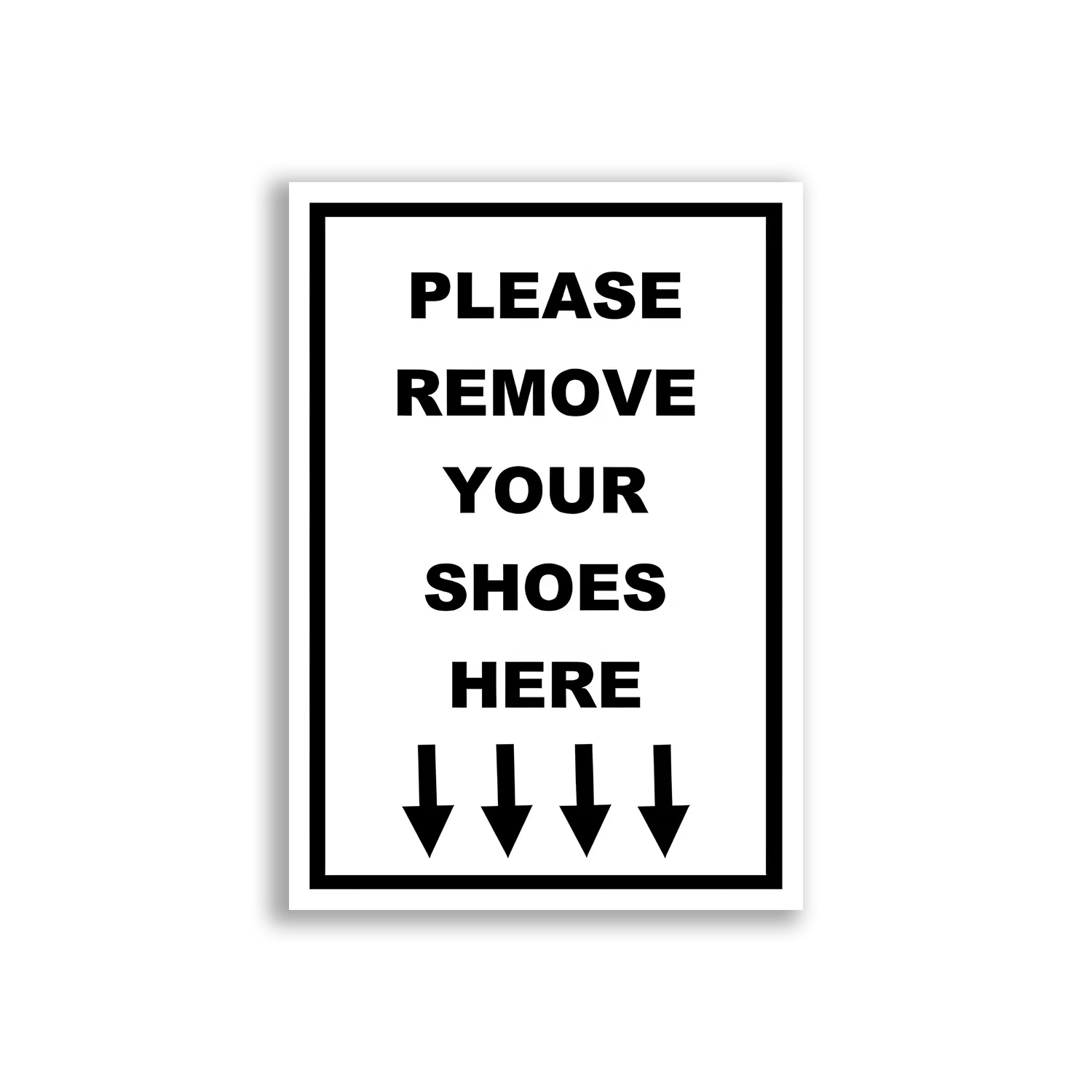 Please Remove Your Shoes Here Sticker