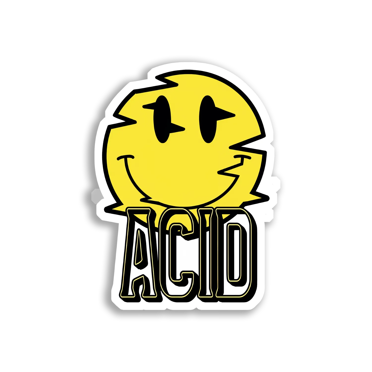 Acid Smiley Face Sticker