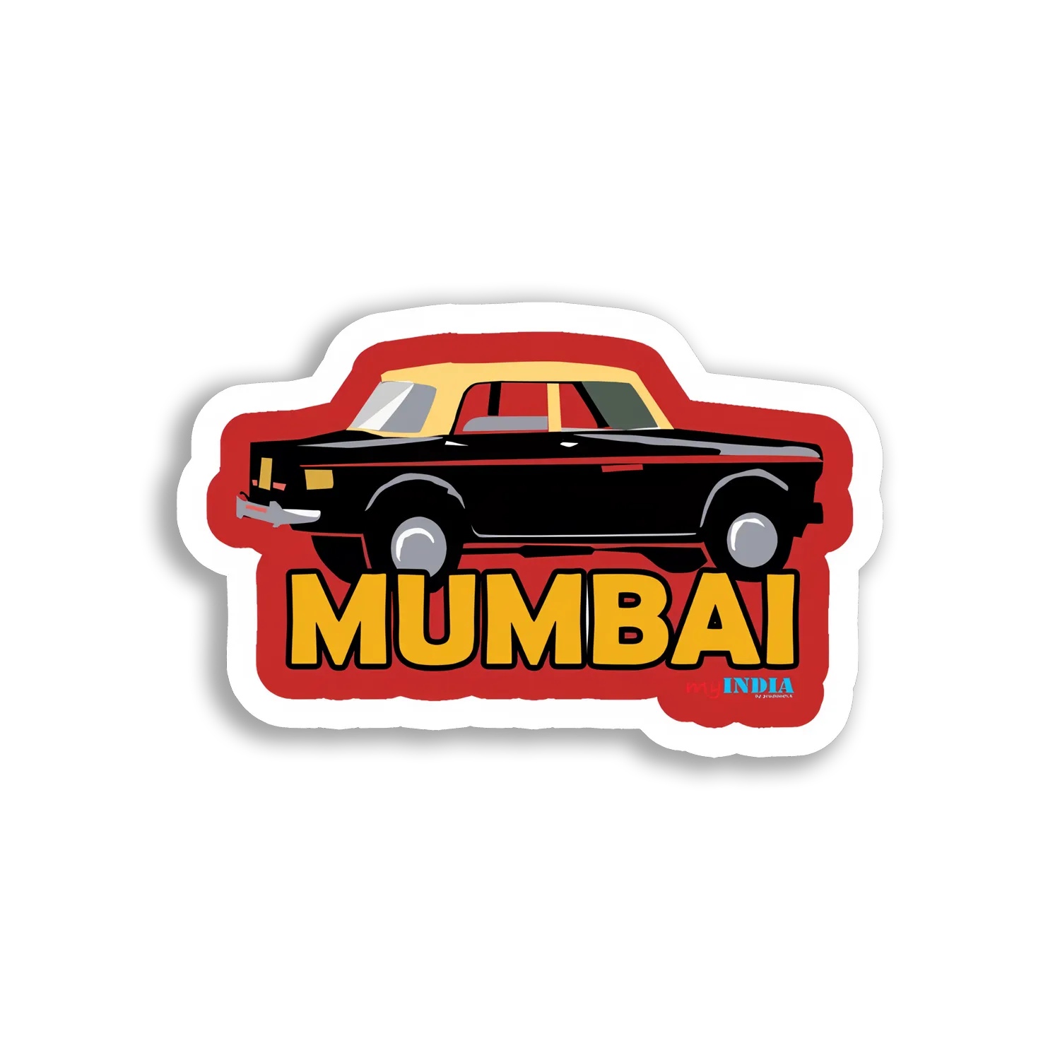 My India Mumbai Taxi Sticker