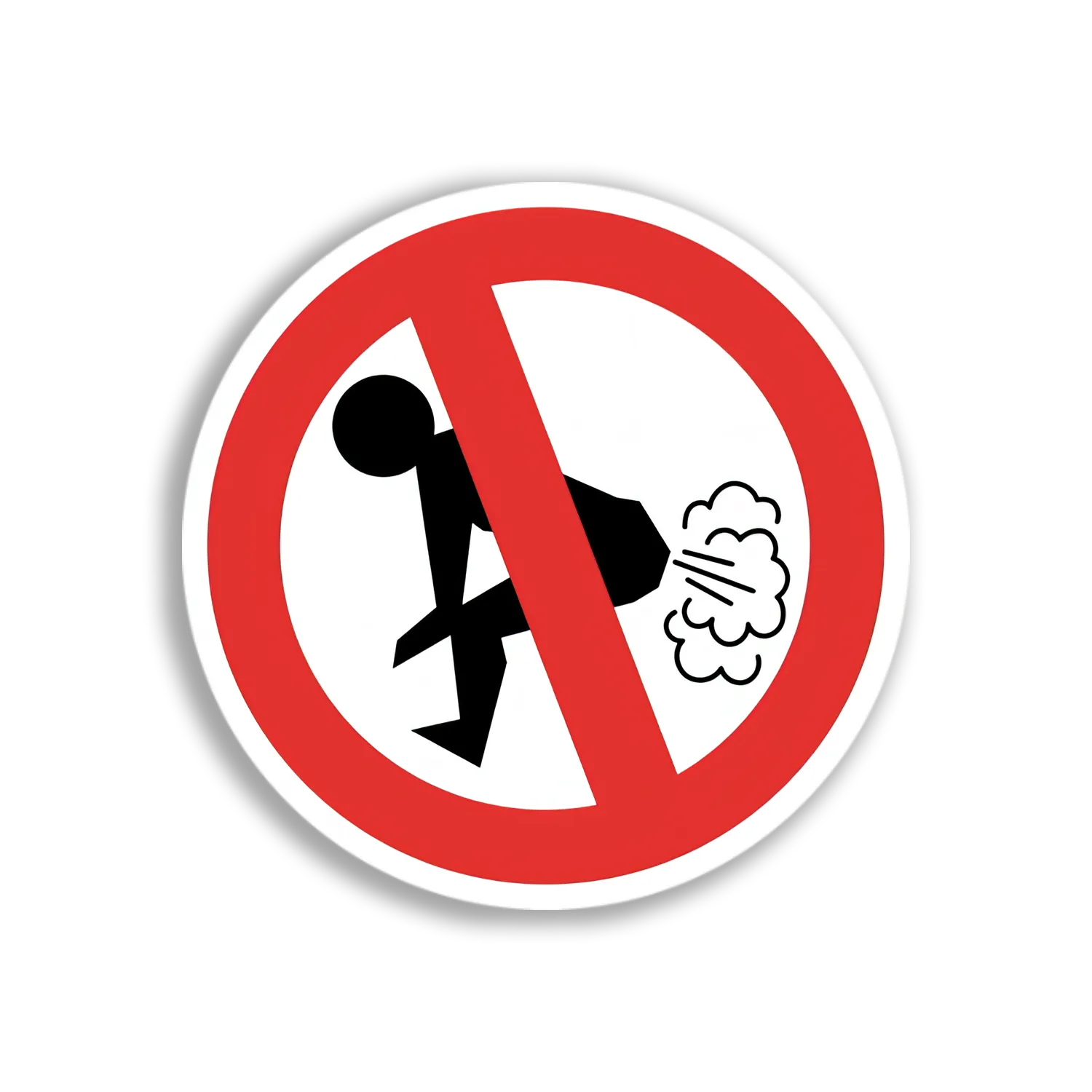 No Farting Allowed Sticker