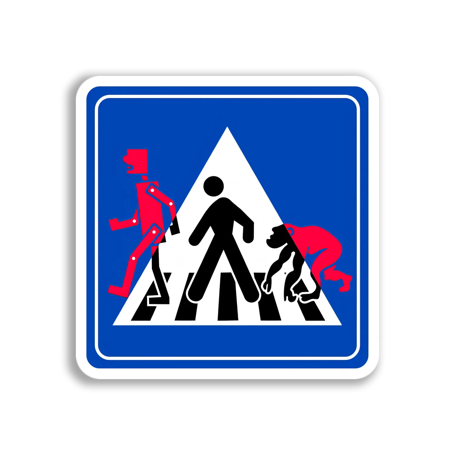 Crosswalk Evolution Sign Sticker